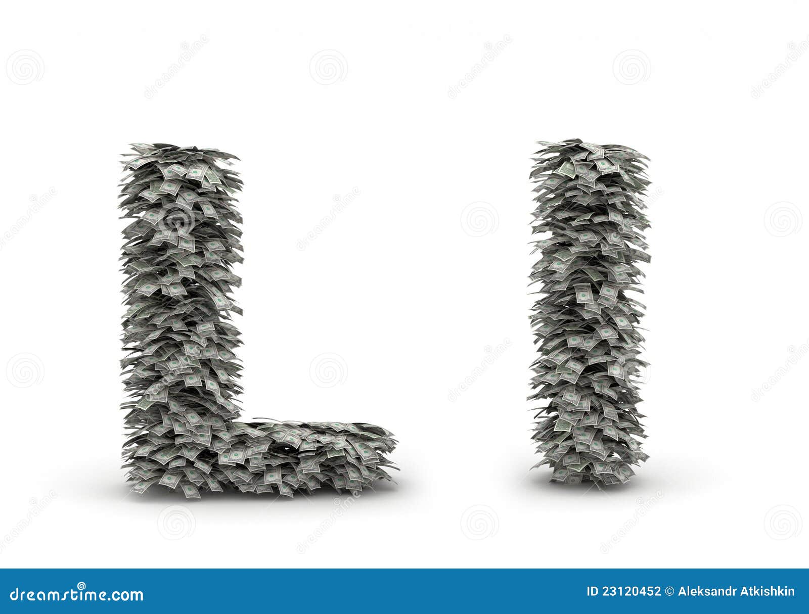 Dollars letter L stock illustration. Illustration of dollar - 23120452