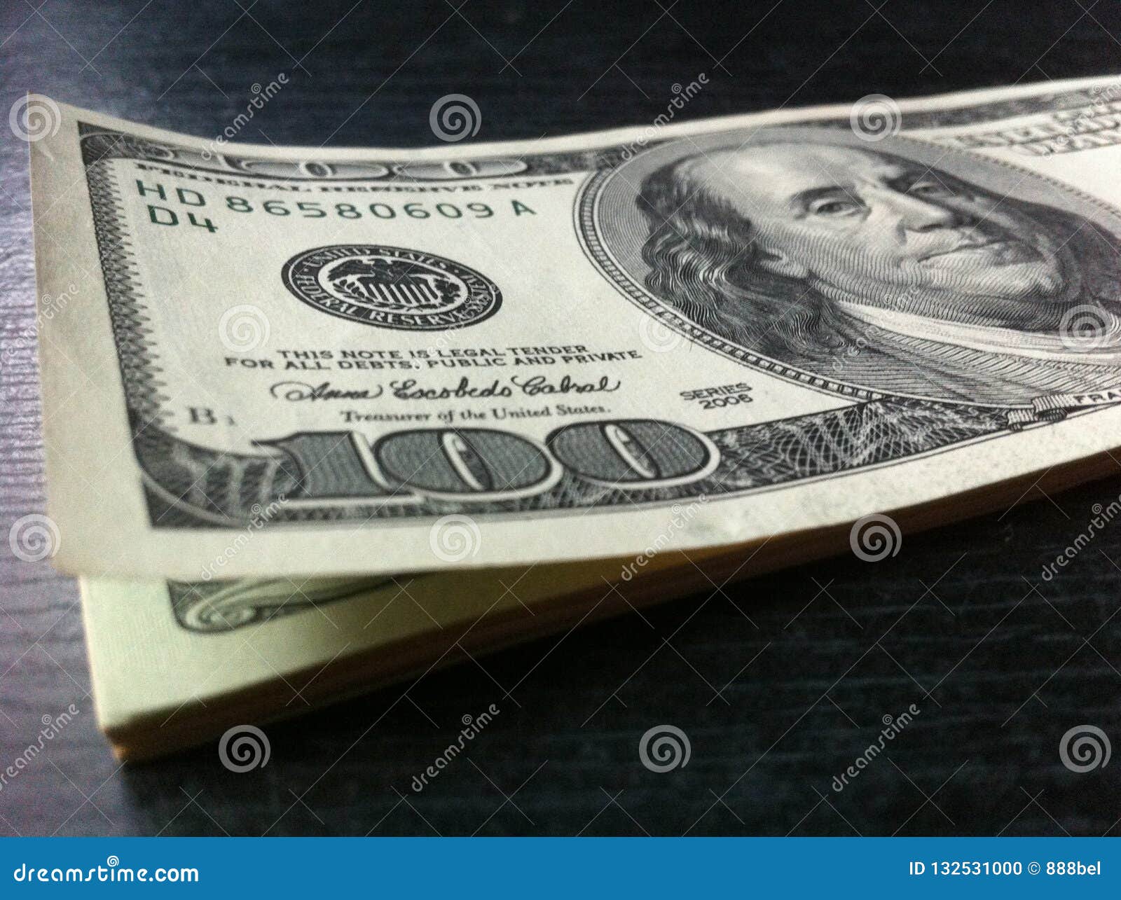 Dollars on the table stock photo. Image of hand, loot - 132531000
