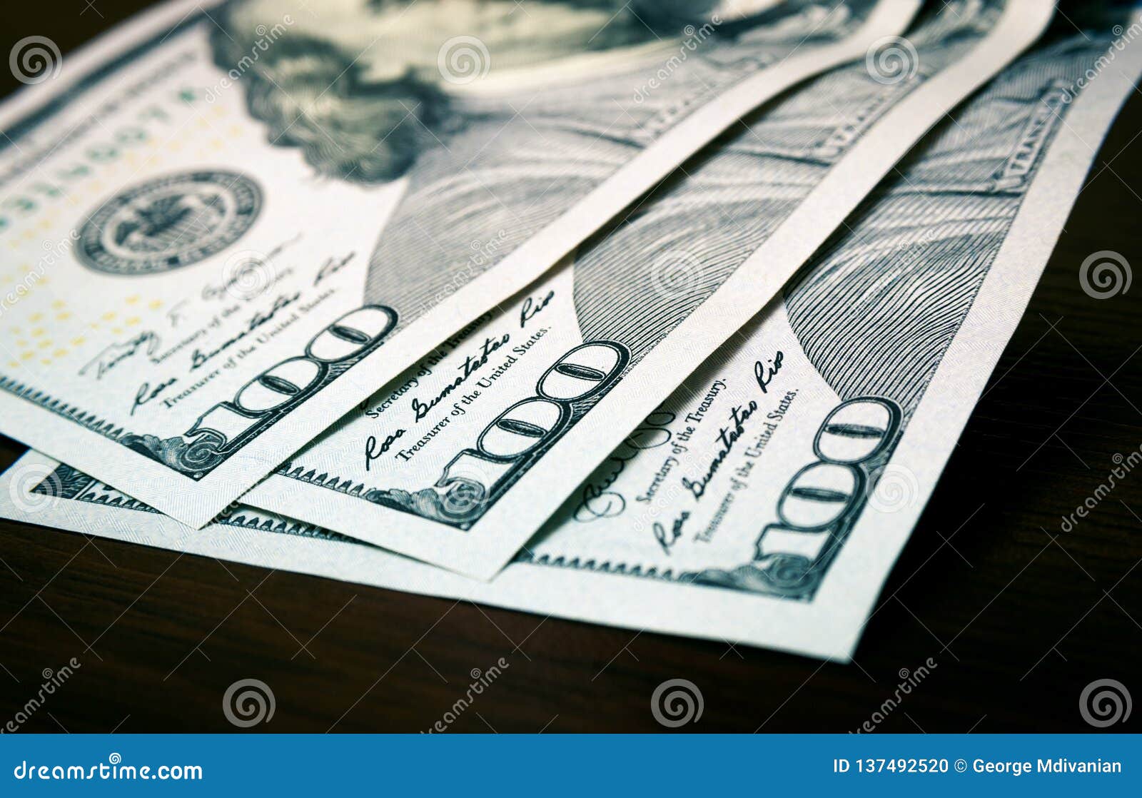 Dollars notes macro stock photo. Image of economy, currency - 137492520