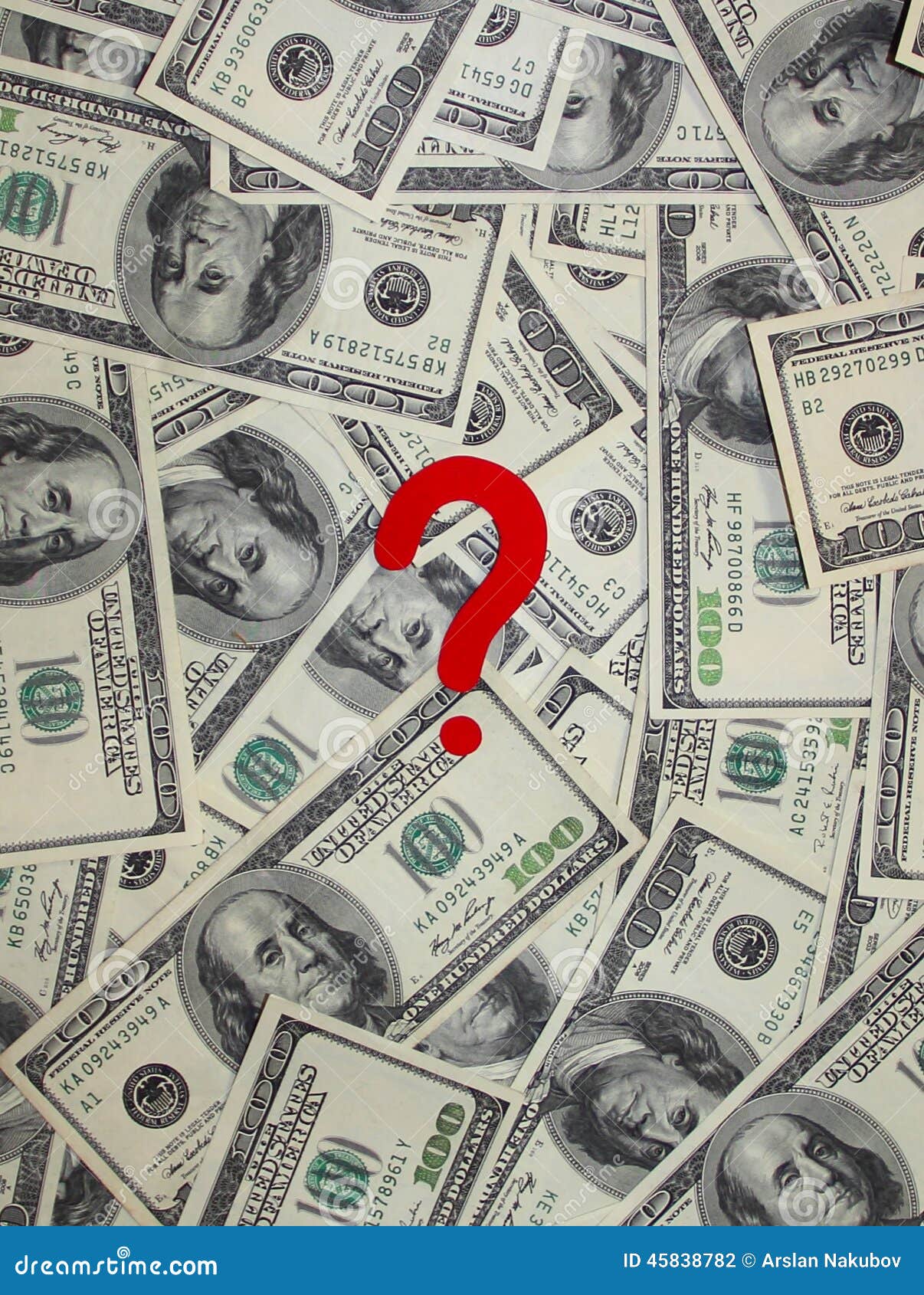 Dollars with a Question Mark Stock Photo - Image of finance ...