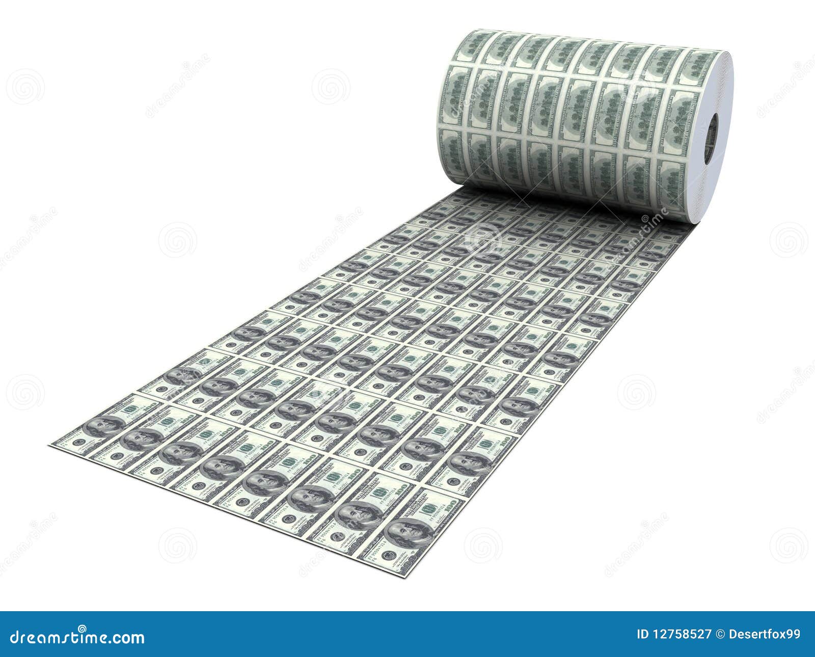 Dollars in roll stock illustration. Illustration of currency - 12758527