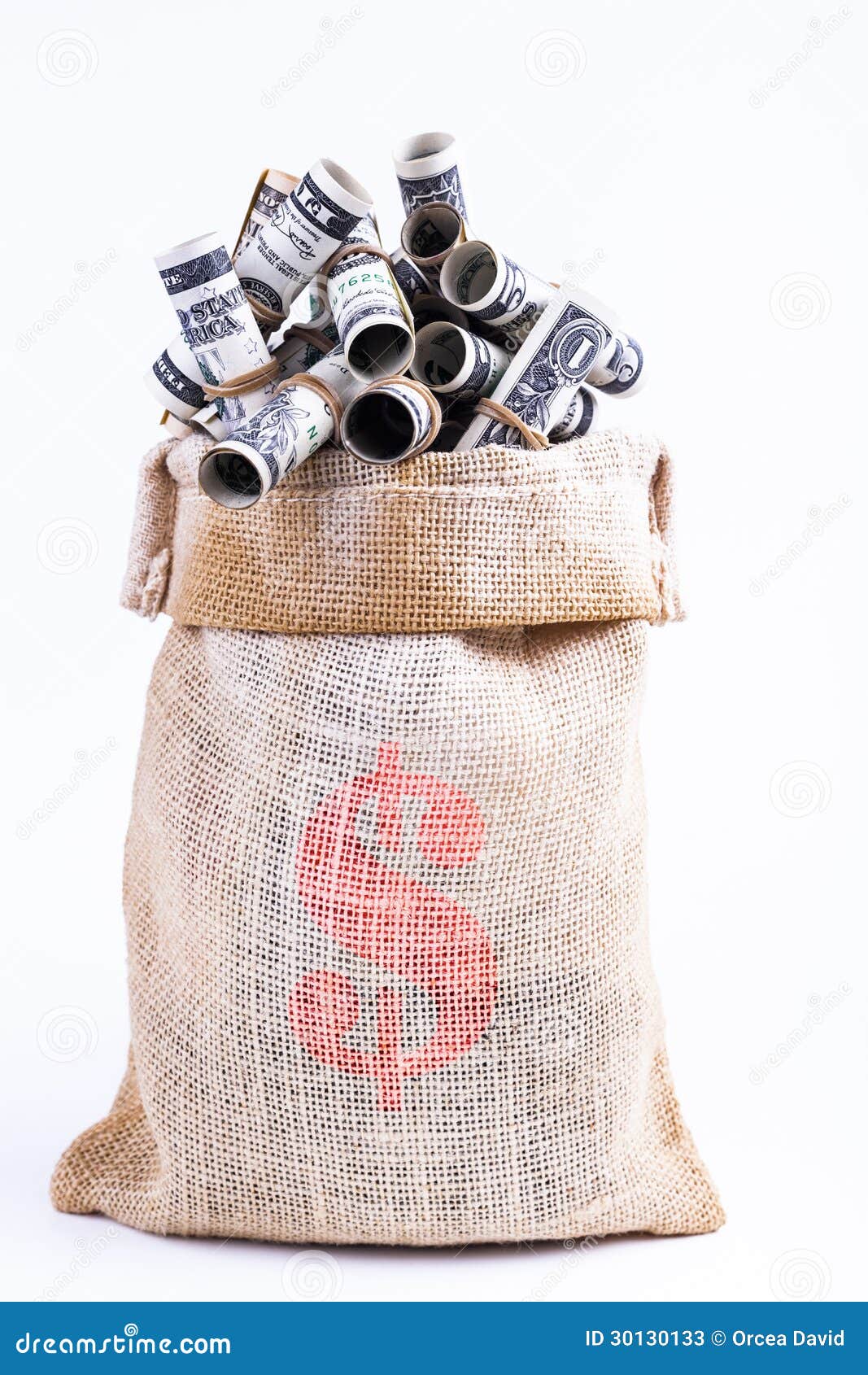 Dollars Sack stock image. Image of cent, business, cash - 30130133