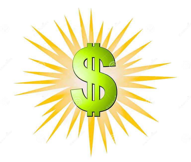 Dollars Signs Cash Explosion Stock Illustration - Illustration of ...
