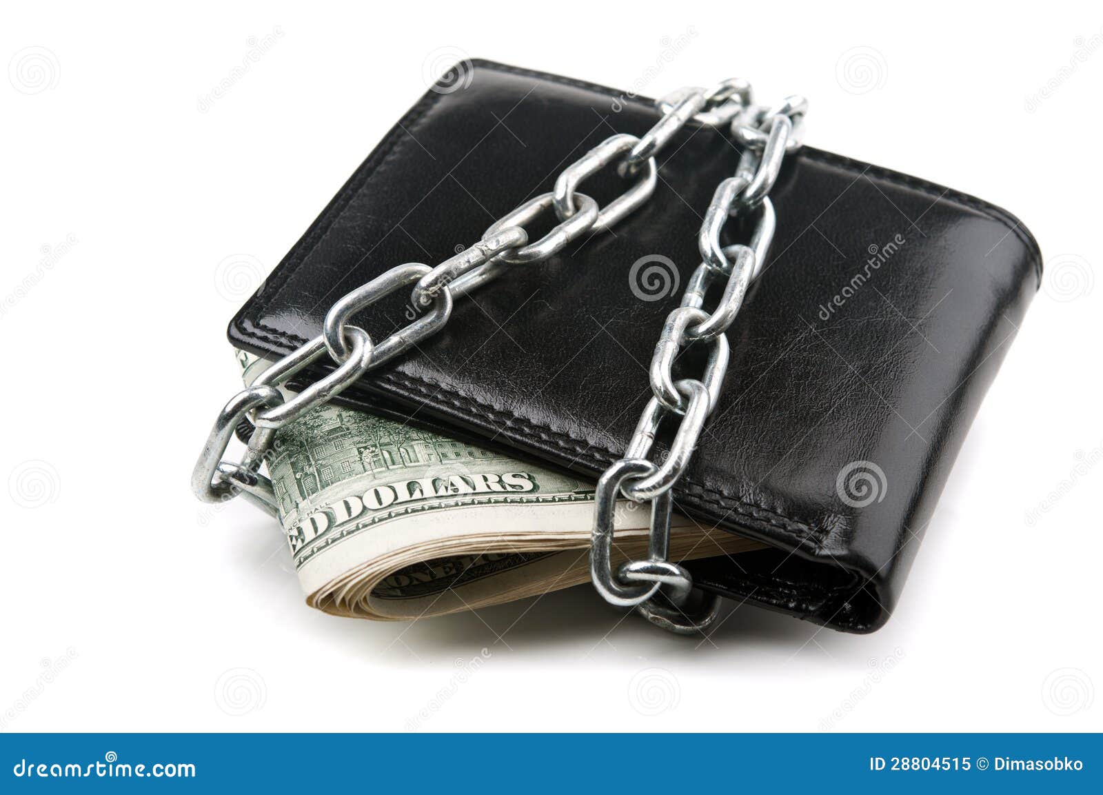 Dollars stack with chains stock image. Image of bills - 28804515