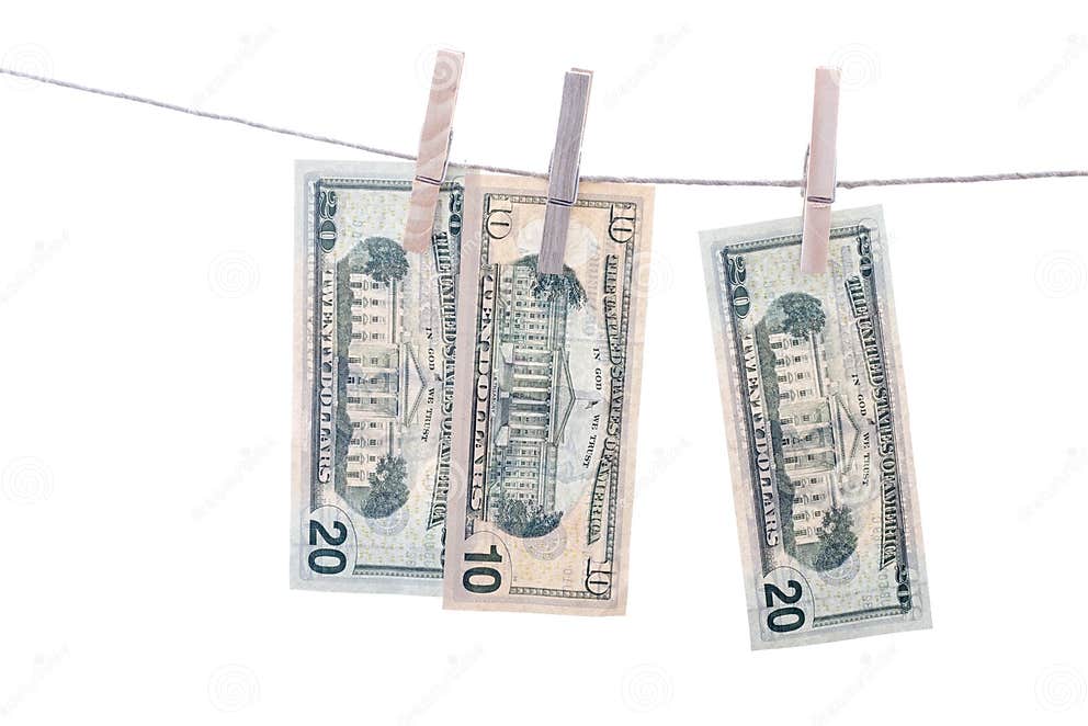 Dollars on string. stock photo. Image of currency, savings - 18148756