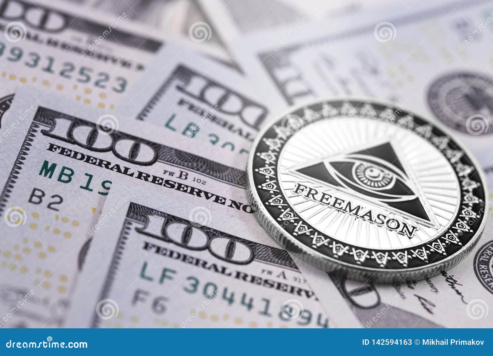 Dollars and Symbol of Freemasonry Stock Image - Image of money ...