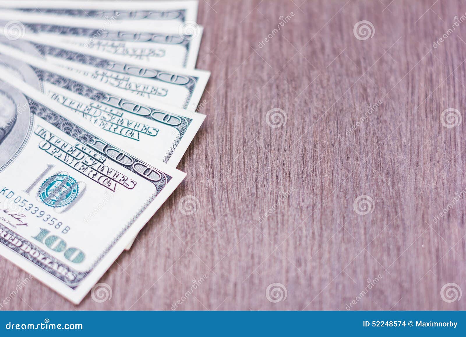 The dollars on the table stock photo. Image of bill, heap - 52248574