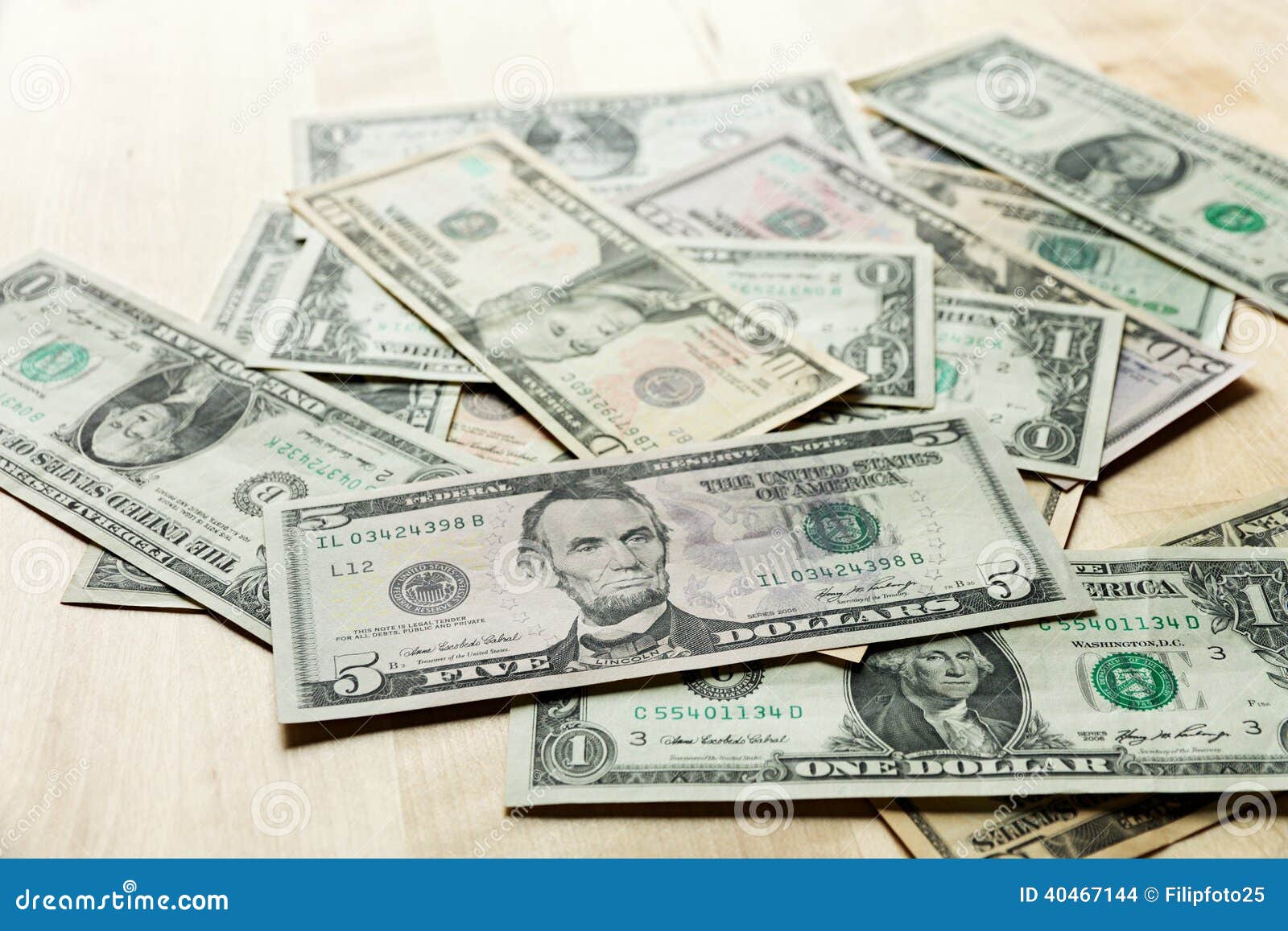 Dollars on the table stock photo. Image of home, abundance - 40467144