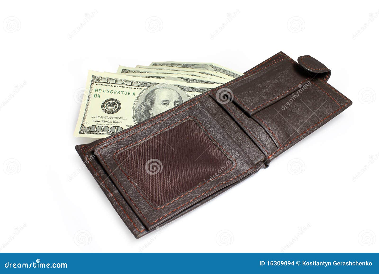 Dollars in wallet stock photo. Image of business, dollars - 16309094