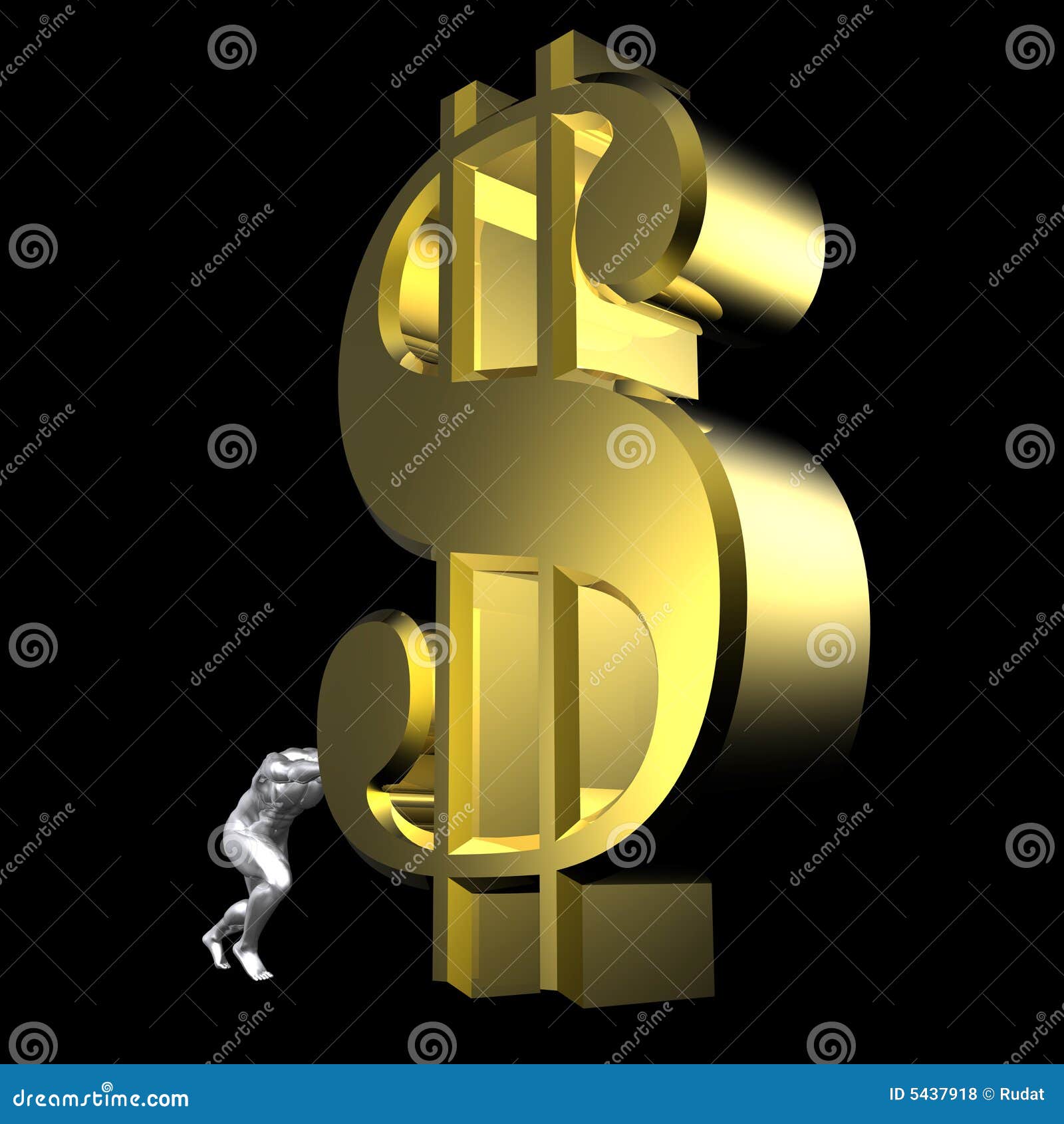 Dollarzeichen stock abbildung. Illustration von begrifflich - 5437918