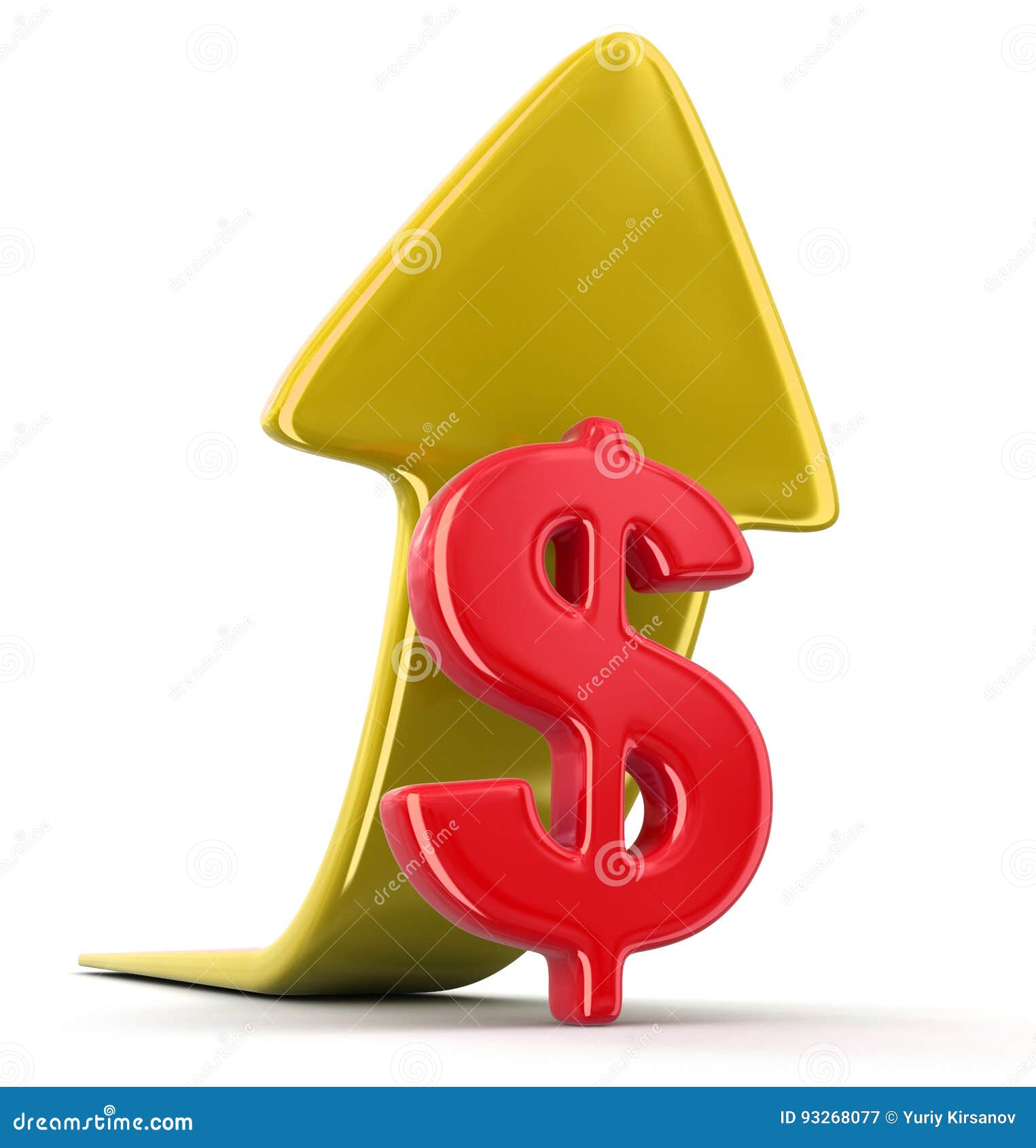 Dollarzeichen Mit Pfeil Oben Stock Abbildung - Illustration von erfolg ...