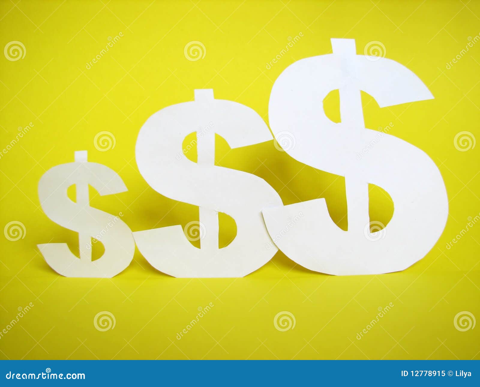 Dollarzeichen Schnitten Vom Papier Stockbild - Bild von konzept, papier ...