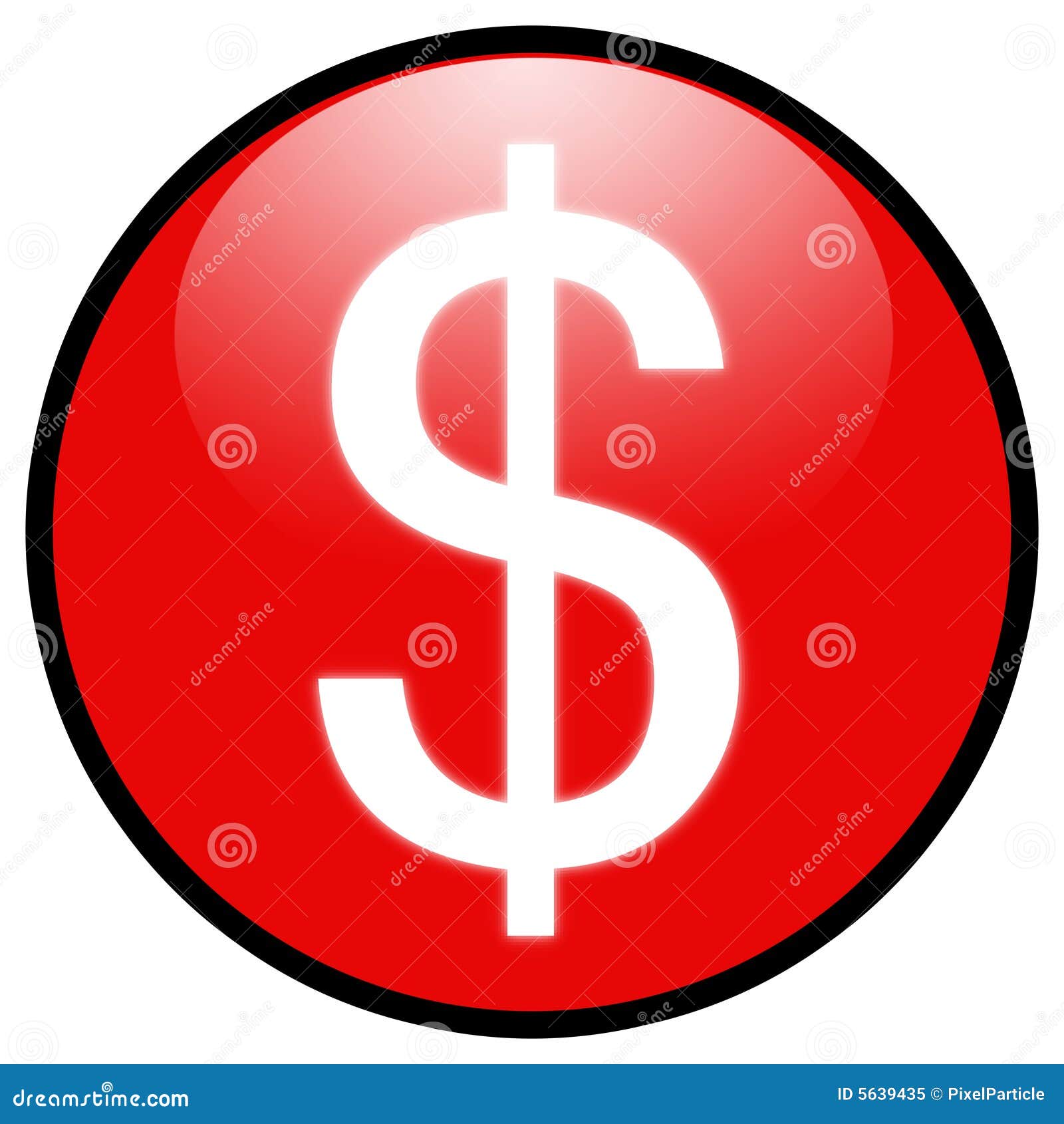 Dollarzeichen Tasten-Ikone (rot) Stock Abbildung - Illustration von ...