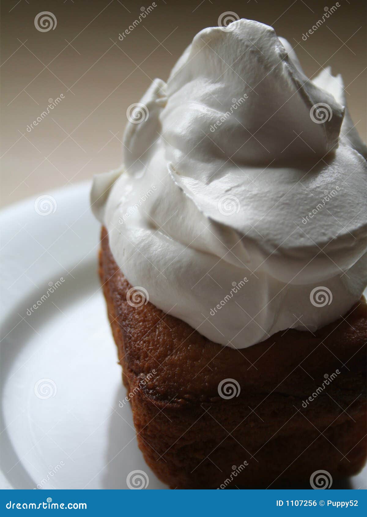 Dollop of cream on cake stock photo. Image of whipped - 1107256