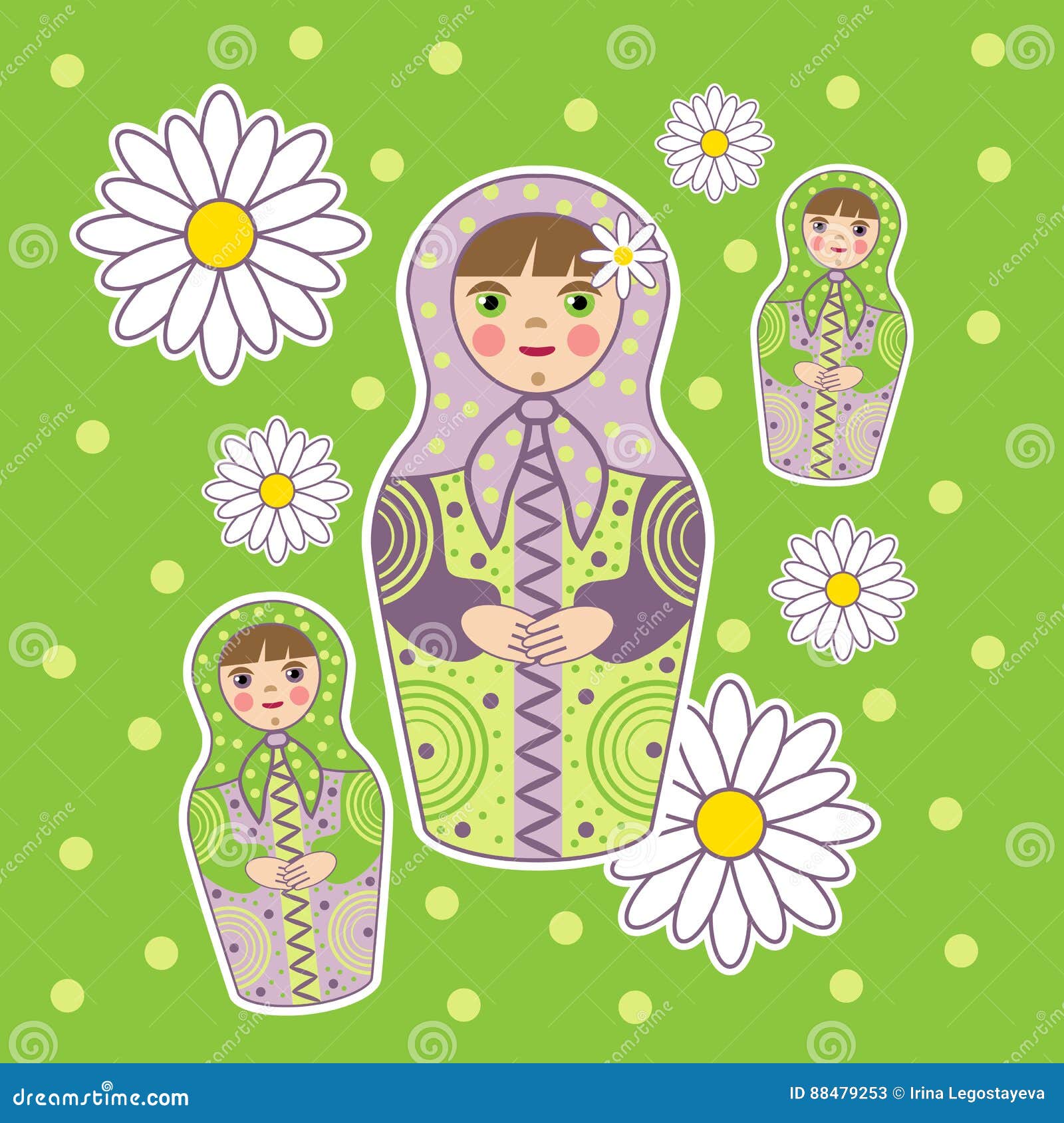 Three Dolls Royalty-Free Cartoon | CartoonDealer.com #9048791