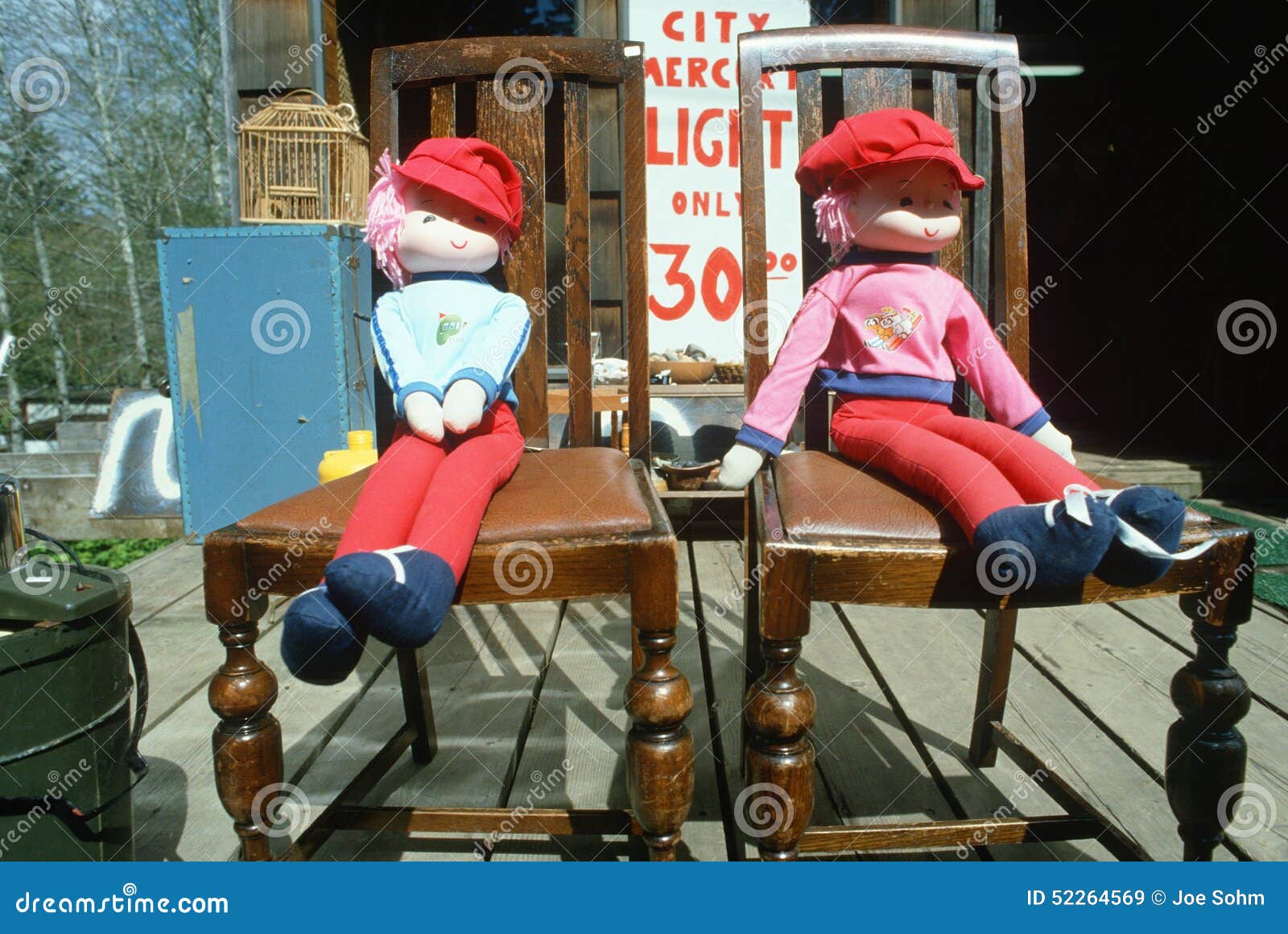 Dolls Sitting on Antique Chairs, or Editorial Stock Image - Image of ...