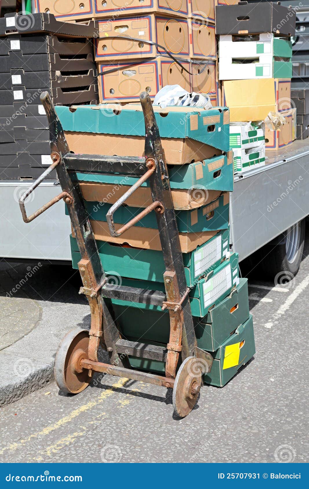 Dolly cart stock image. Image of cargo, goods, transportation - 25707931