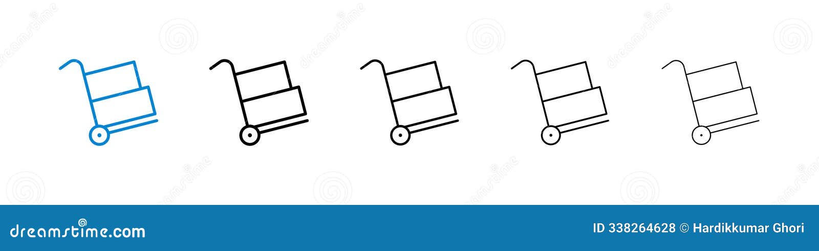 Dolly Flatbed Icon Vector Illustration | CartoonDealer.com #341334534