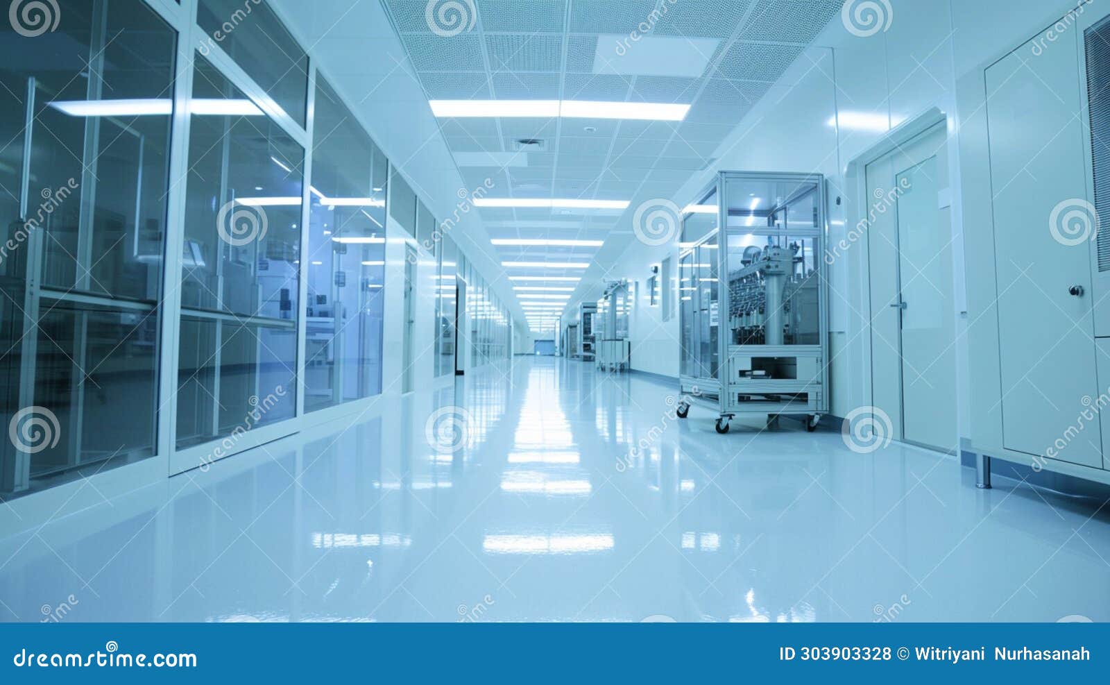 Dolly Shot Inside Bright Advanced Semiconductor Production Fab Clean ...