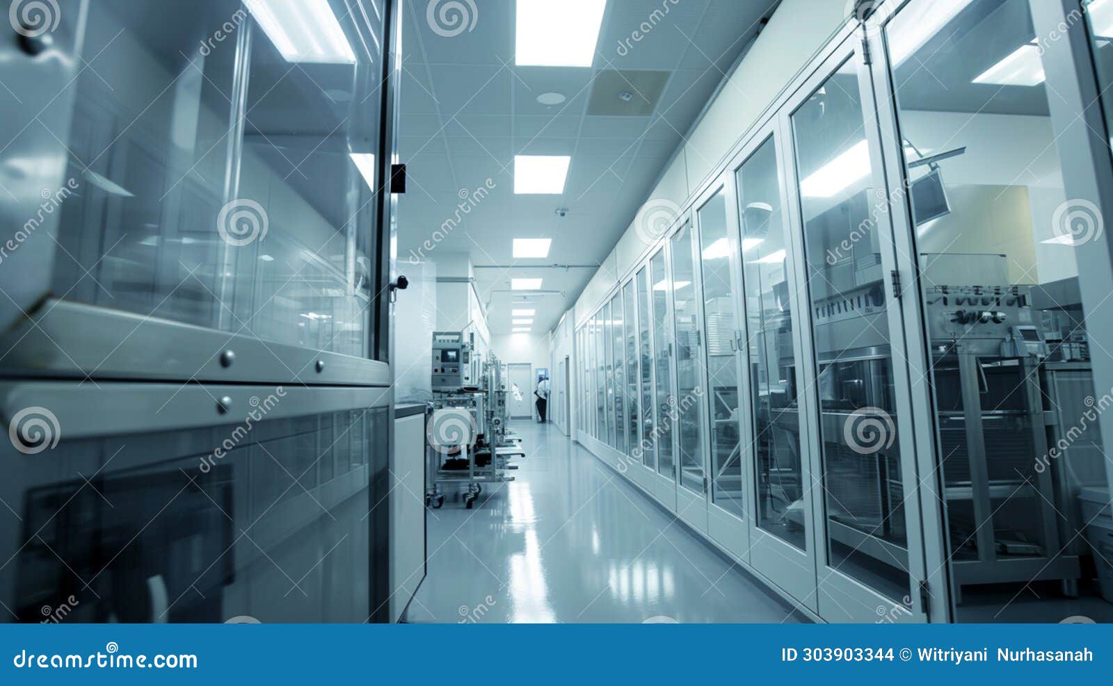 Dolly Shot Inside Bright Advanced Semiconductor Production Fab Clean ...