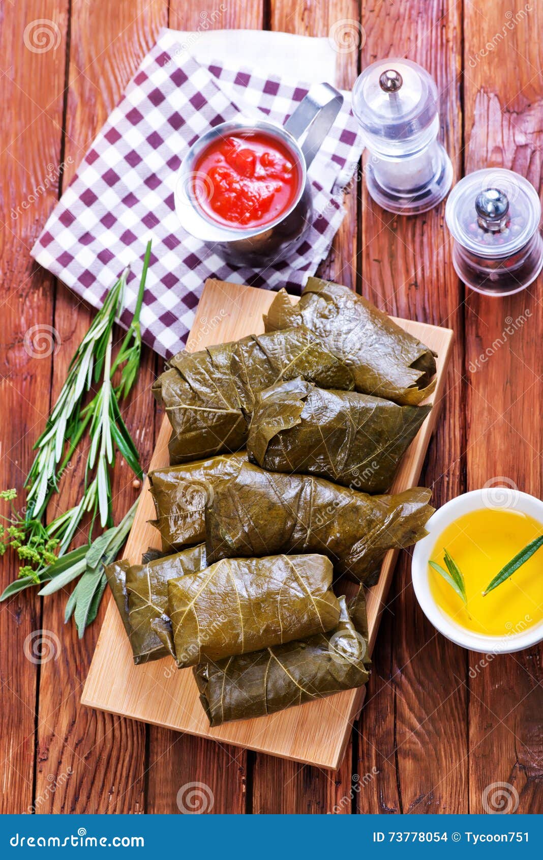 Dolma stock photo. Image of gourmet, cooked, lemon, dolmadakia - 73778054