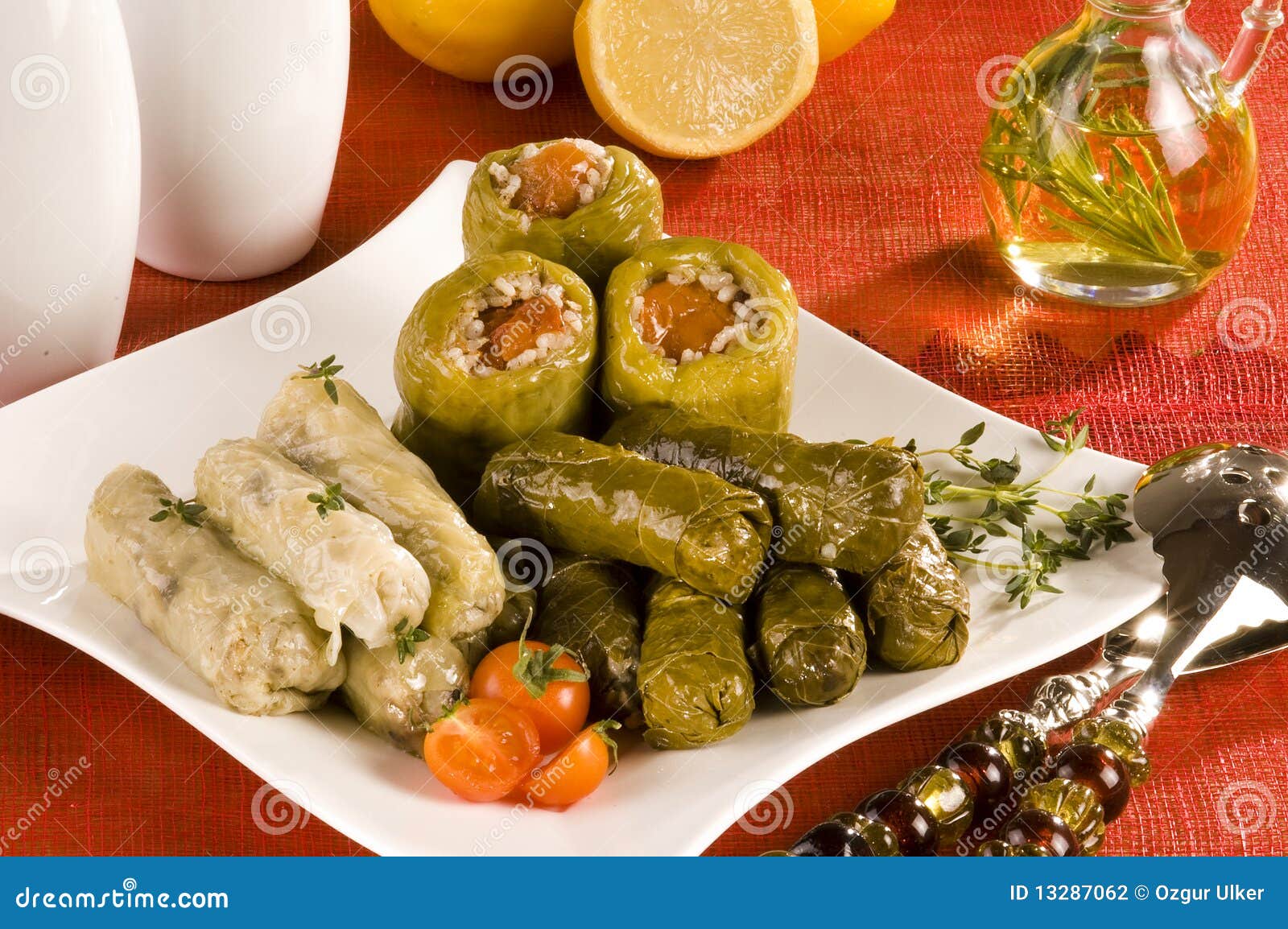 Dolma-Stuffed Vegetables stock photo. Image of fork, herbs - 13287062