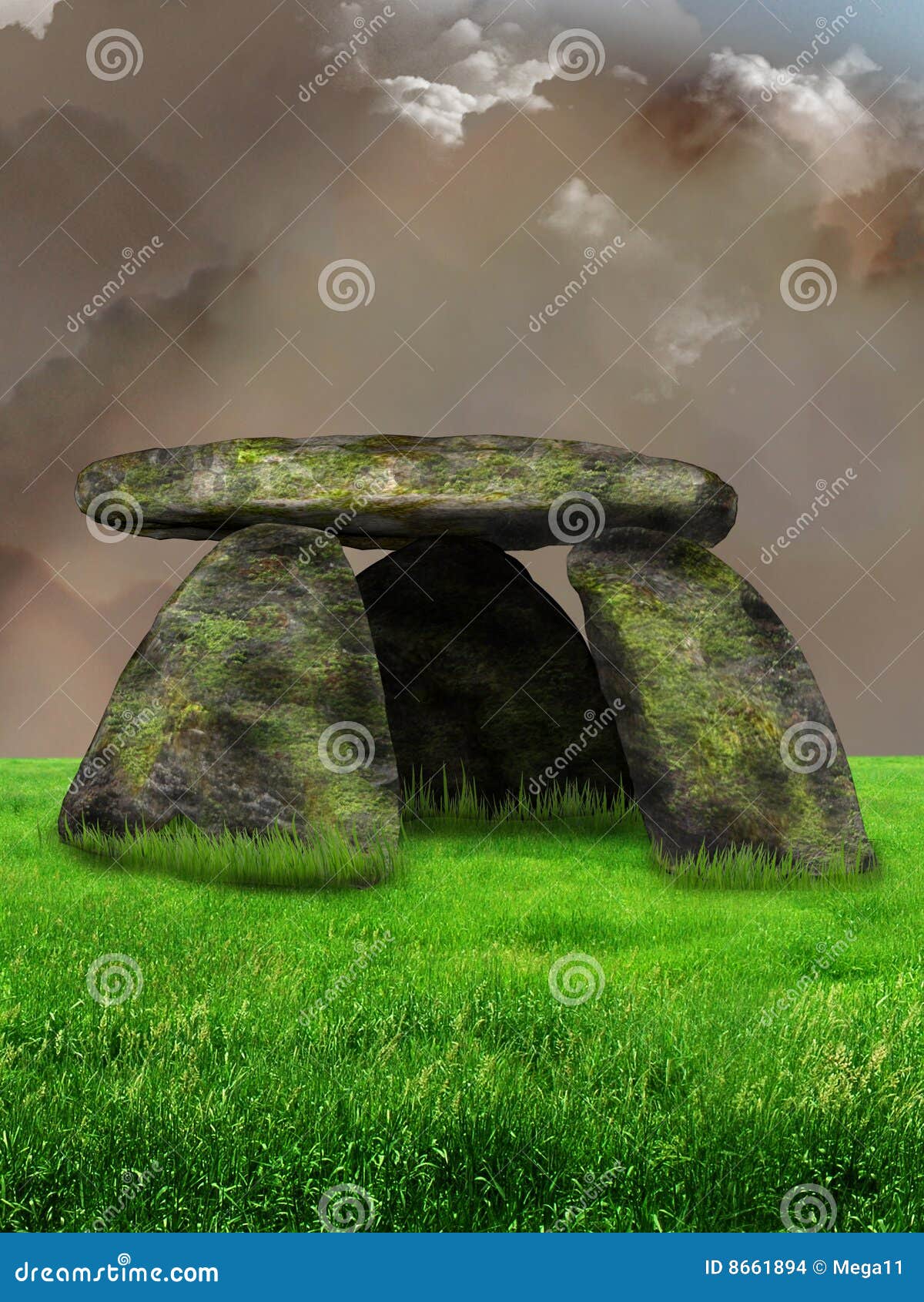 Dolmen Stone Megalith Logo Design Cartoon Vector | CartoonDealer.com ...