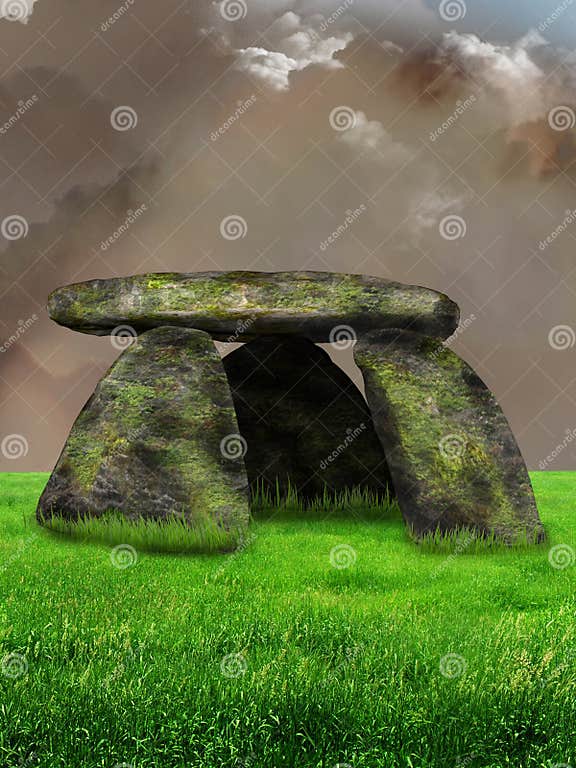 Dolmen stock illustration. Illustration of druids, cult - 8661894