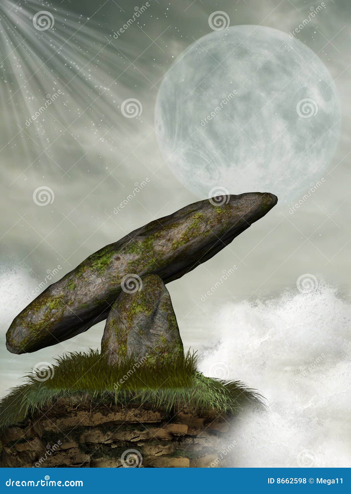 Dolmen Stone Megalith Logo Design Cartoon Vector | CartoonDealer.com ...