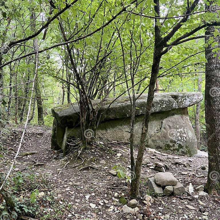 Dolmen is an Ancient Structure in the Caucasus Mountains Stock Photo ...