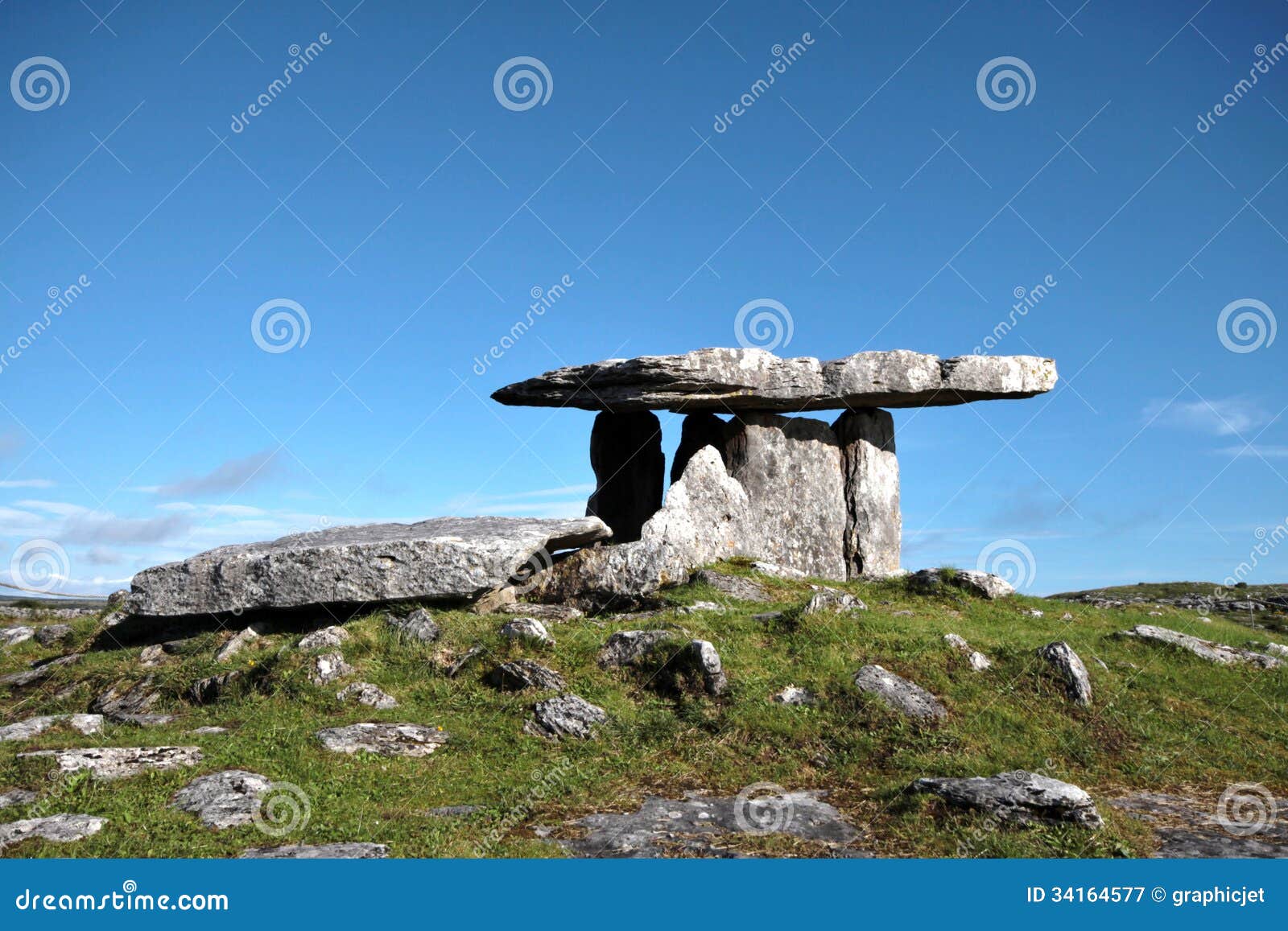 The Dolmen, Burren, Ireland Stock Image - Image of northern, county ...