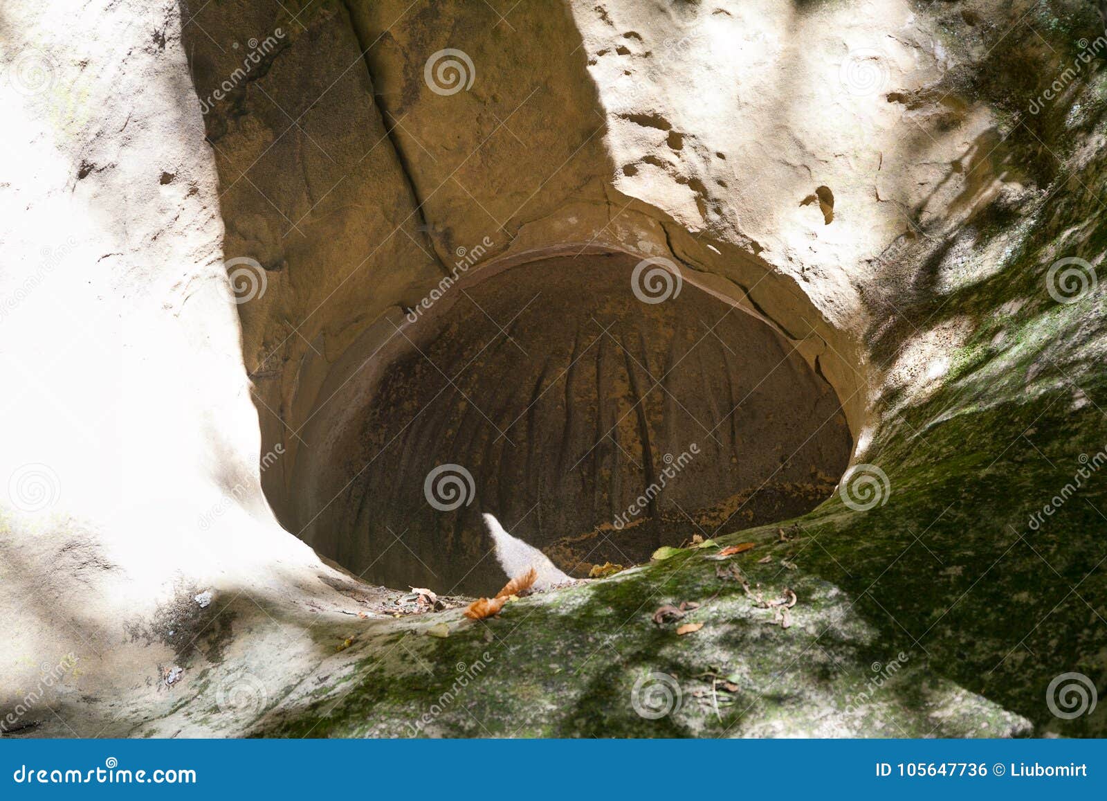 Dolmen Cave Carved Inside a Rock Stock Photo - Image of interior ...