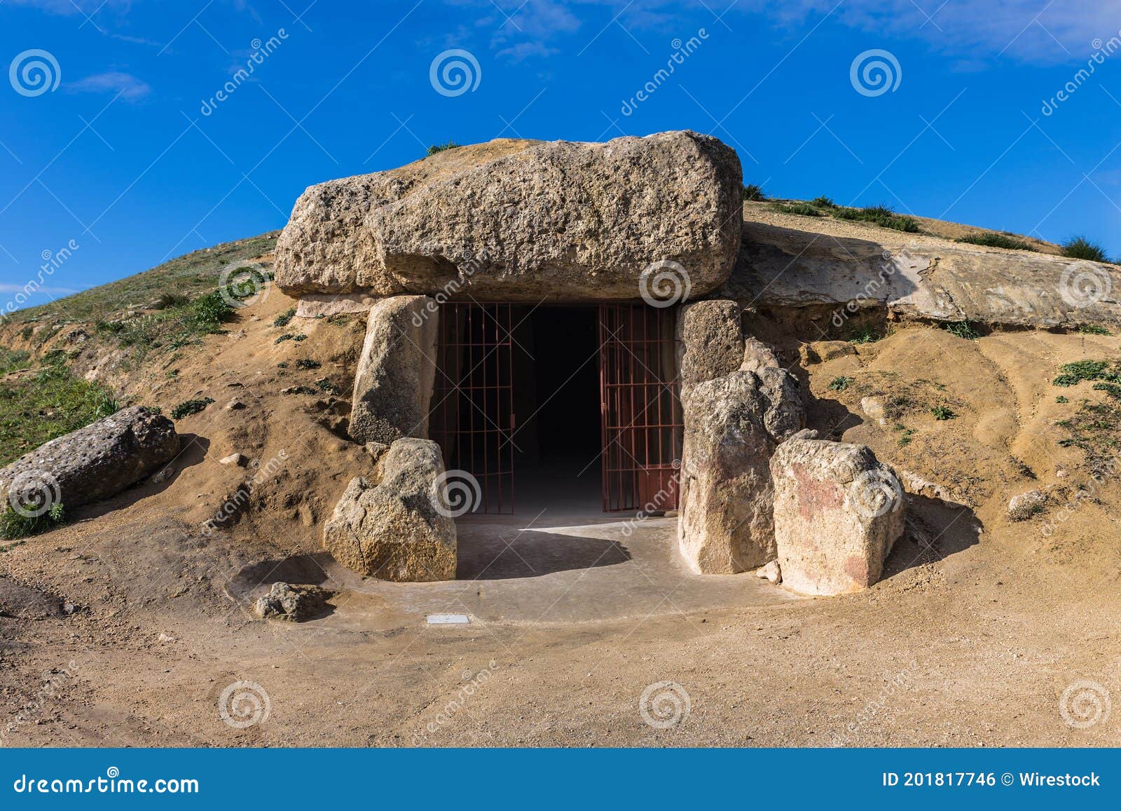 Dolmen De Menga is in the Spanish Town of Antequera Stock Photo - Image ...
