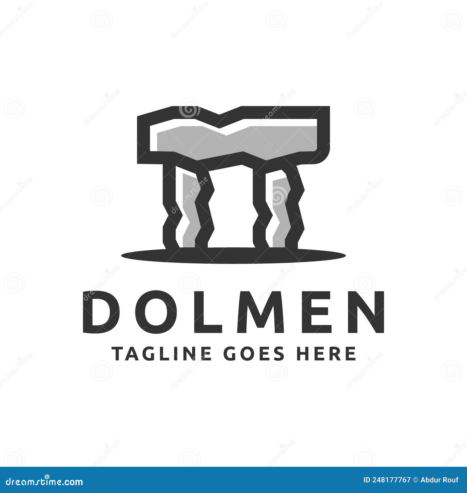 Dolmen Stone Megalith Logo Design Stock Vector - Illustration of ...