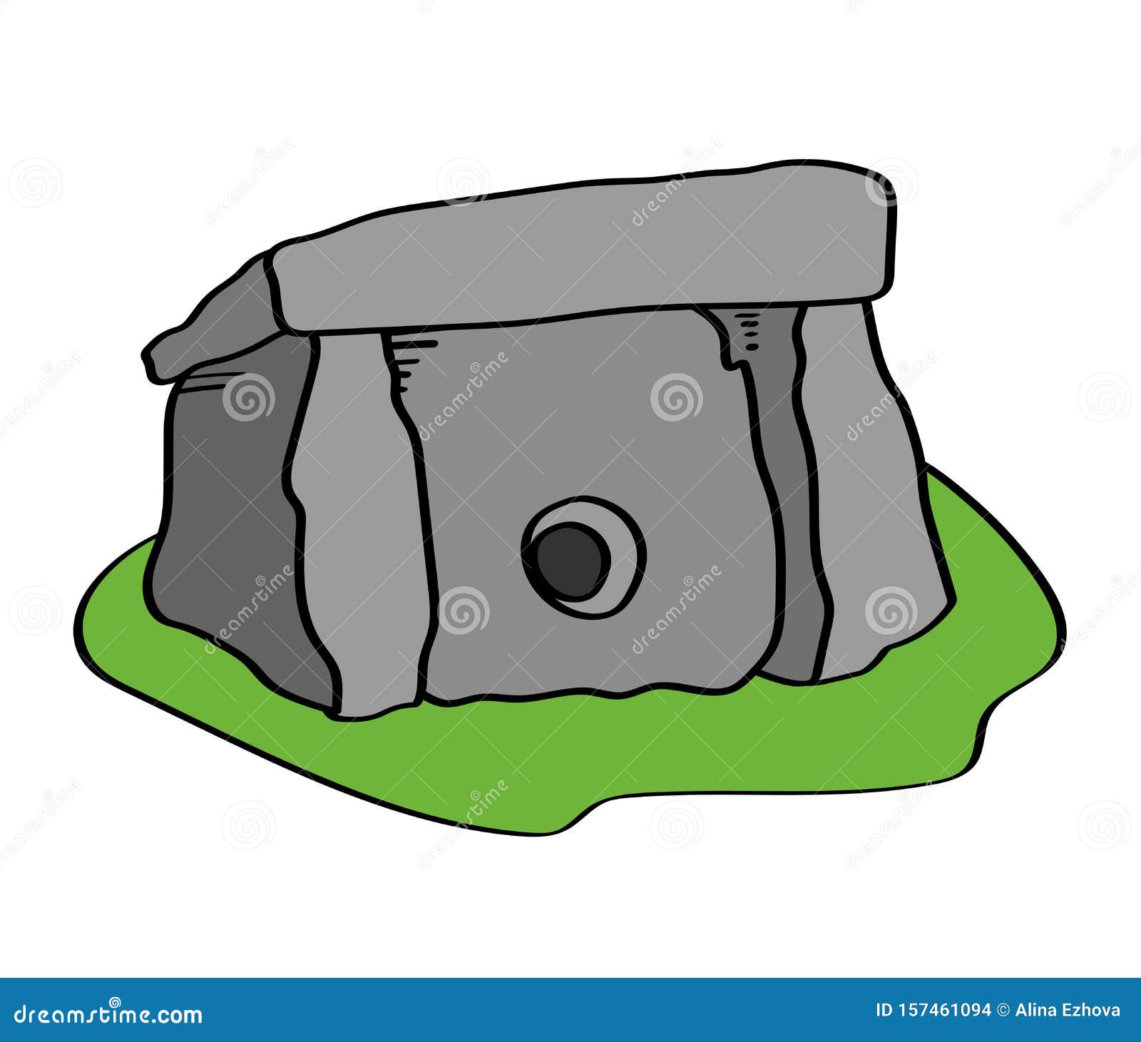 Dolmen on a White Background. Cartoon Stock Vector - Illustration of ...