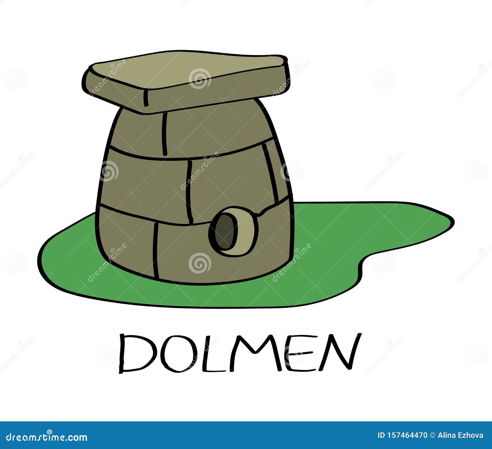Dolmen On A White Background. Cartoon. Vector. | CartoonDealer.com ...
