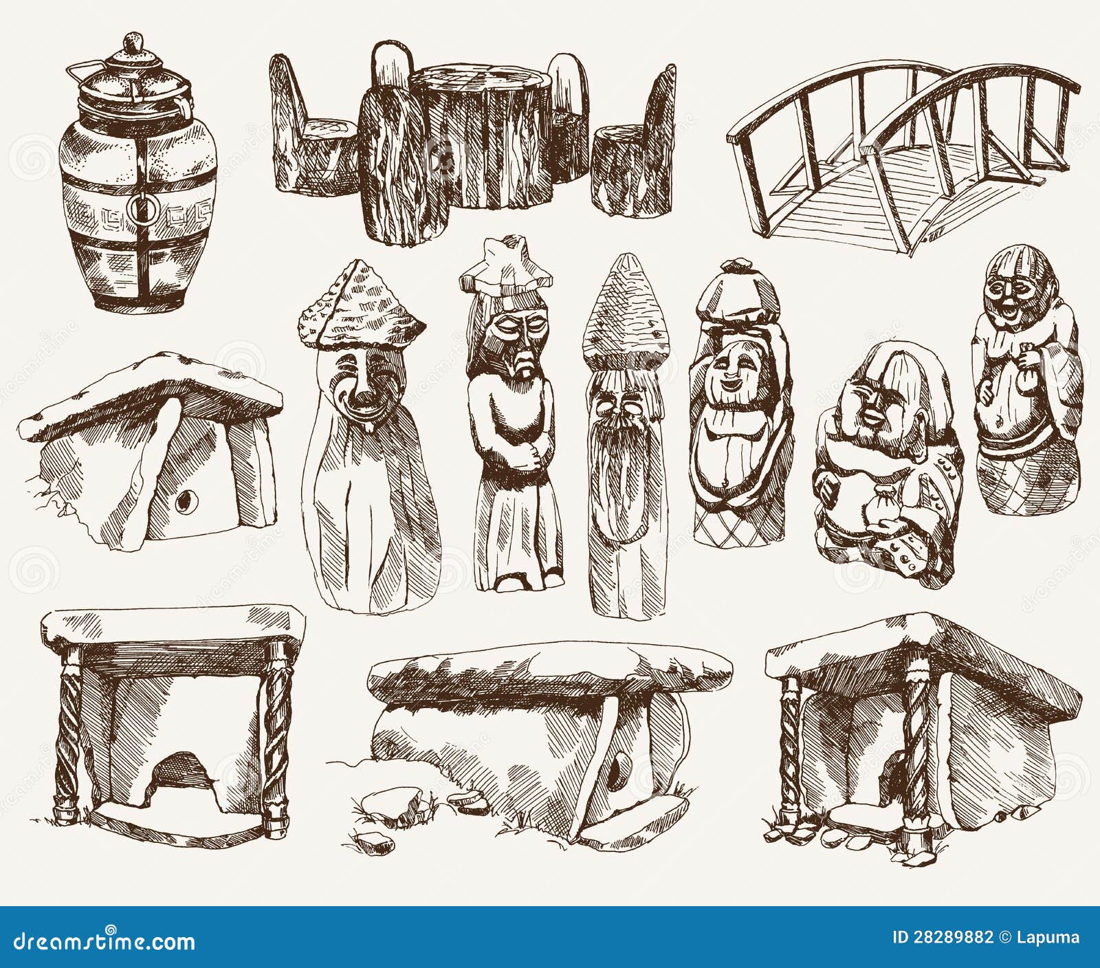 Dolmens stock vector. Illustration of architecture, history - 28289882