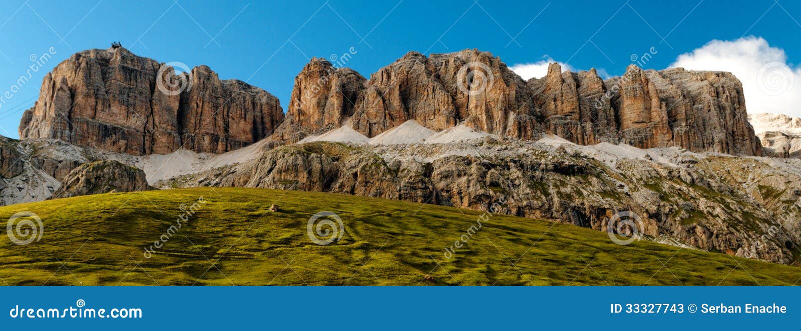 Dolomiet stock afbeelding. Image of zomer, groen, gebied - 33327743