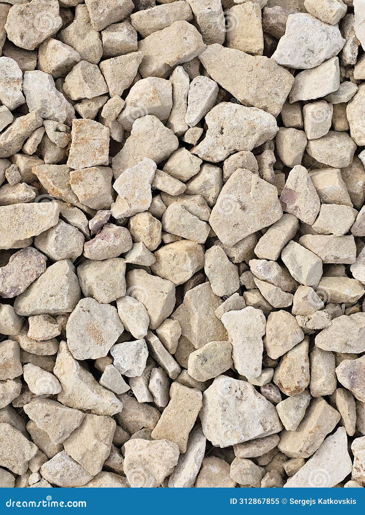 Dolomite Crushed Stone on the Construction Site Stock Image - Image of ...