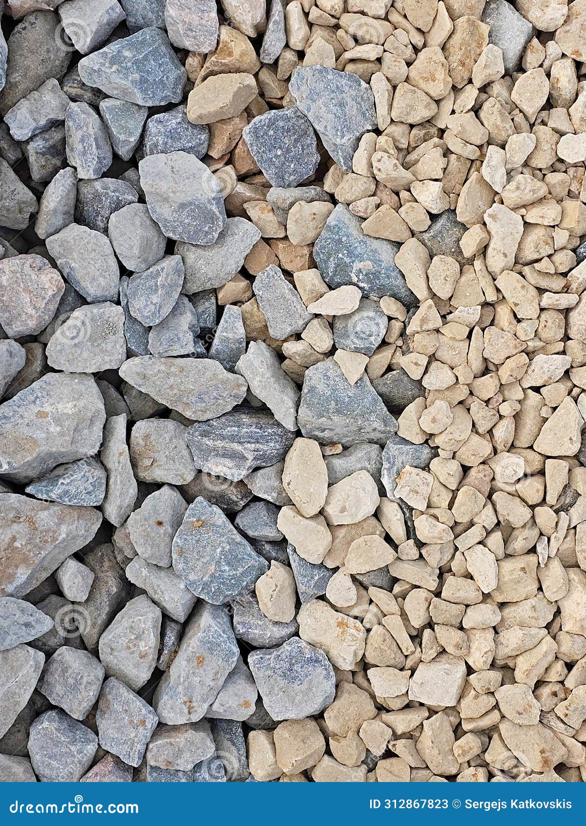 Dolomite and Granite Crushed Stone on the Construction Site Stock Image ...