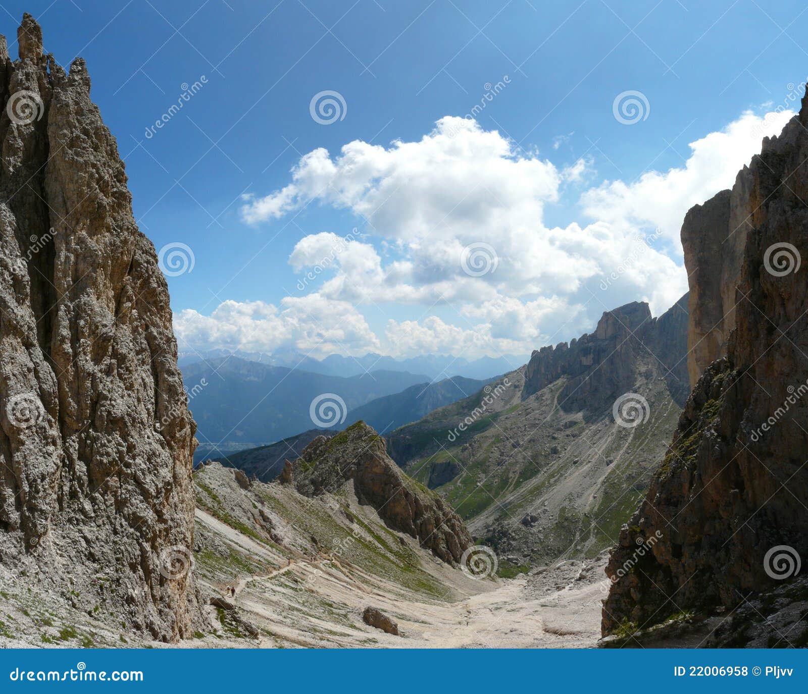 Dolomite Mountain Landscape in Hiking Area Stock Photo - Image of alps ...