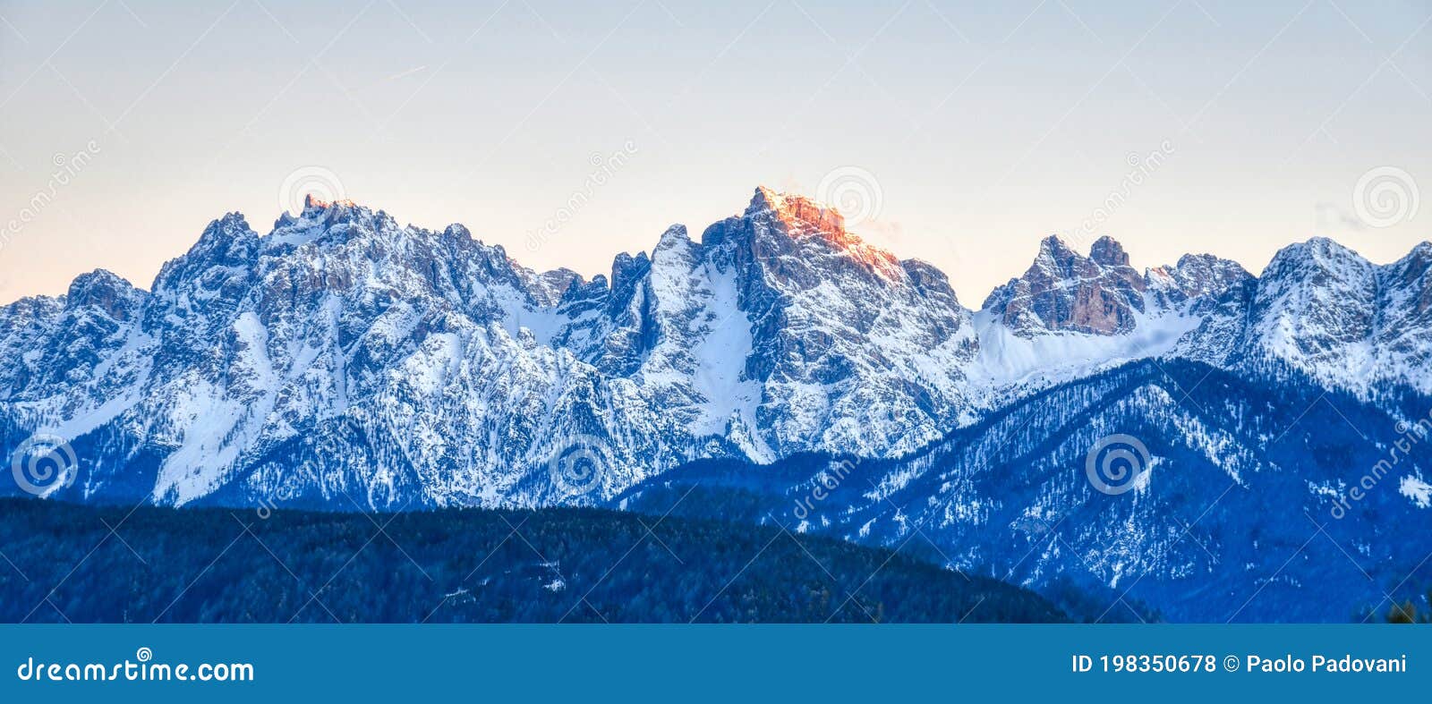 Dolomite sunset stock photo. Image of alpine, alps, scenery - 198350678