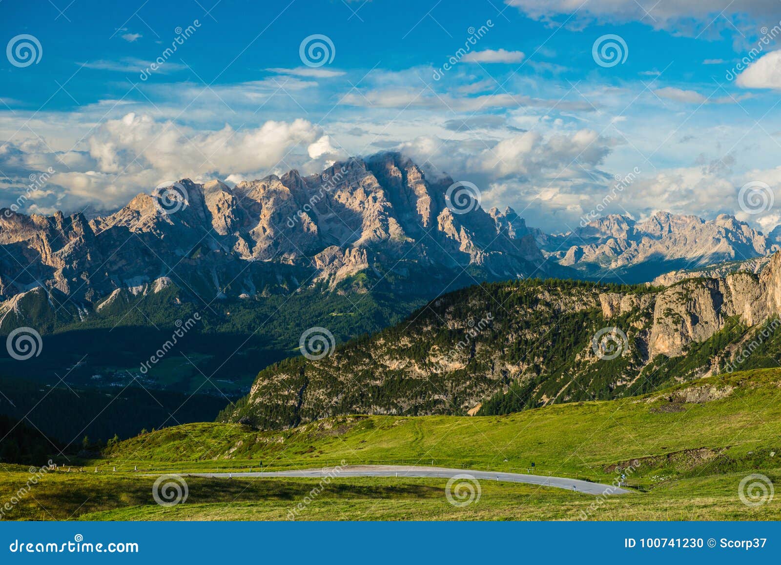 Dolomites alps. Italy stock photo. Image of rock, place - 100741230