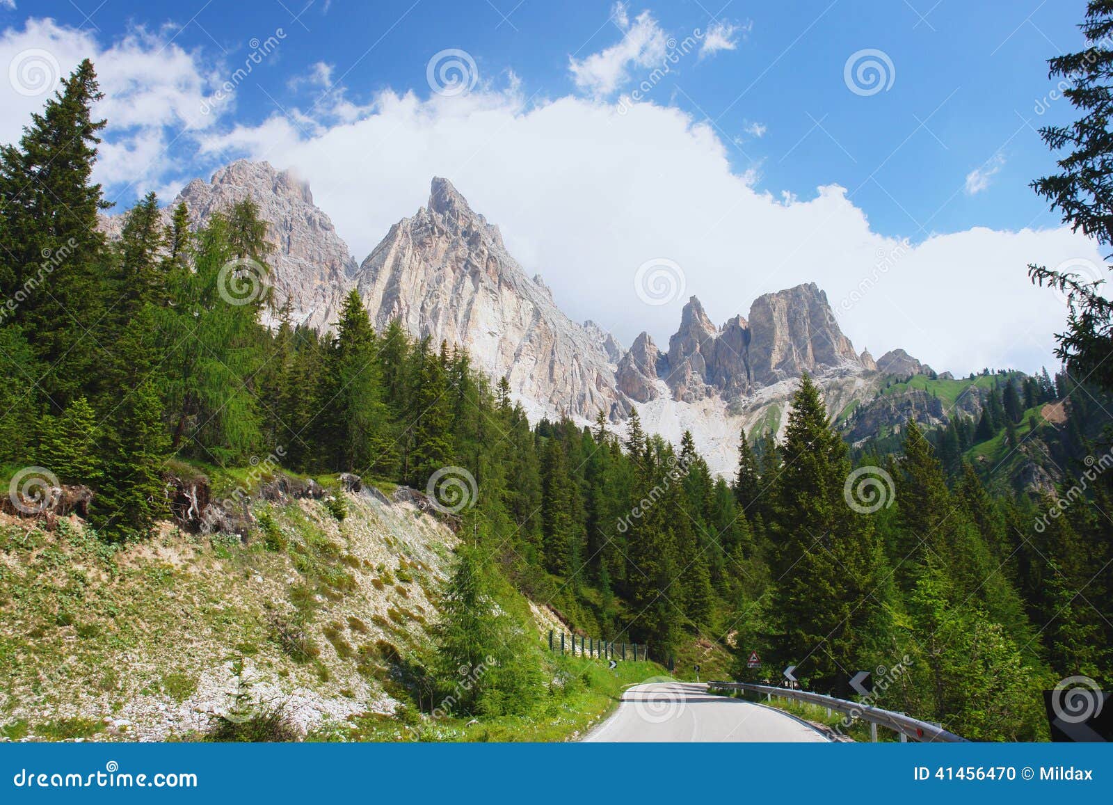 Dolomites, Italian Alps stock photo. Image of scenery - 41456470