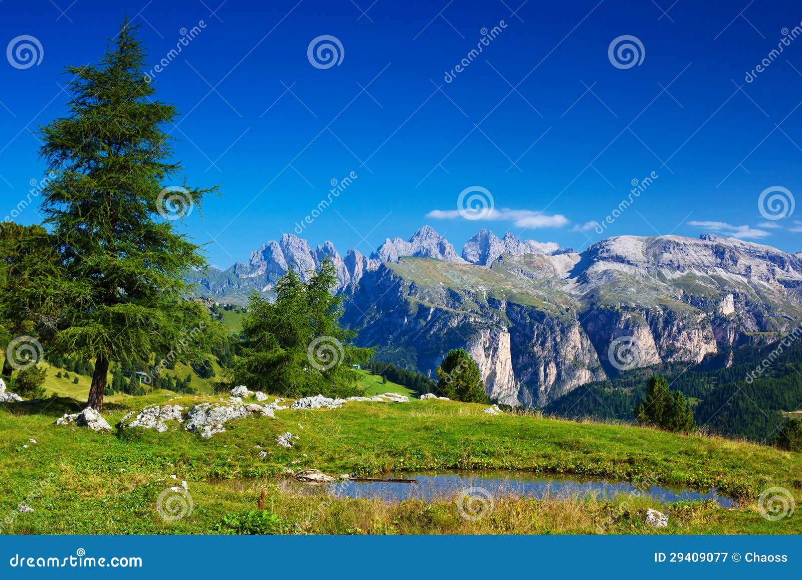 Dolomites landscape stock image. Image of europe, green - 29409077