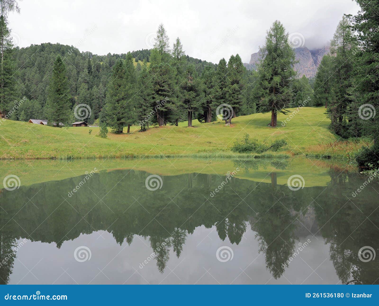 Dolomites Mountains Badia Valley View Panorama Stock Photo - Image of ...