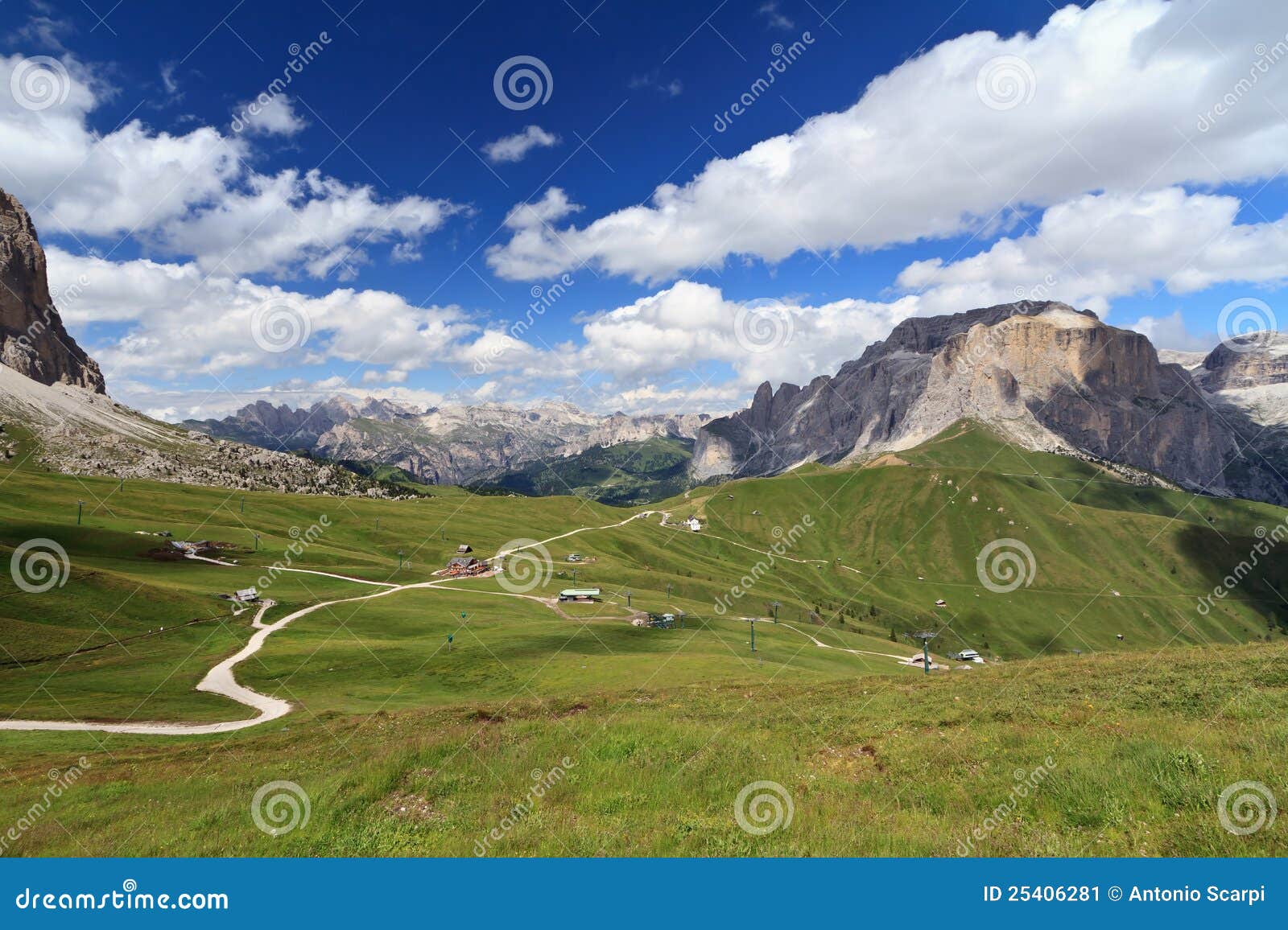 Dolomites - Sella pass stock image. Image of gardena - 25406281