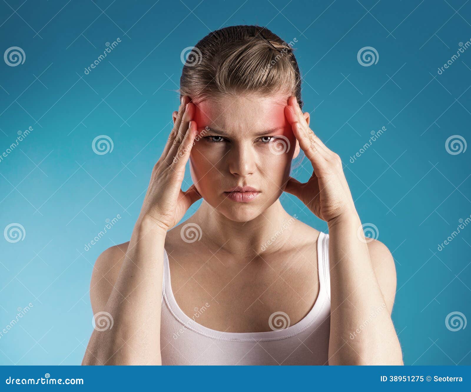 Dolor de cabeza imagen de archivo. Imagen de enfermo - 38951275