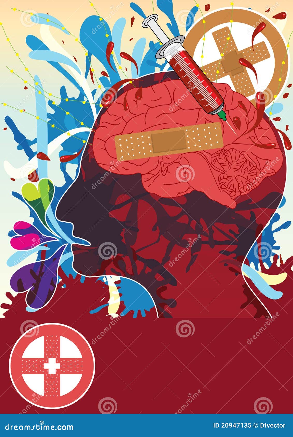 Dolor de cabeza abstracto ilustración del vector. Ilustración de ...