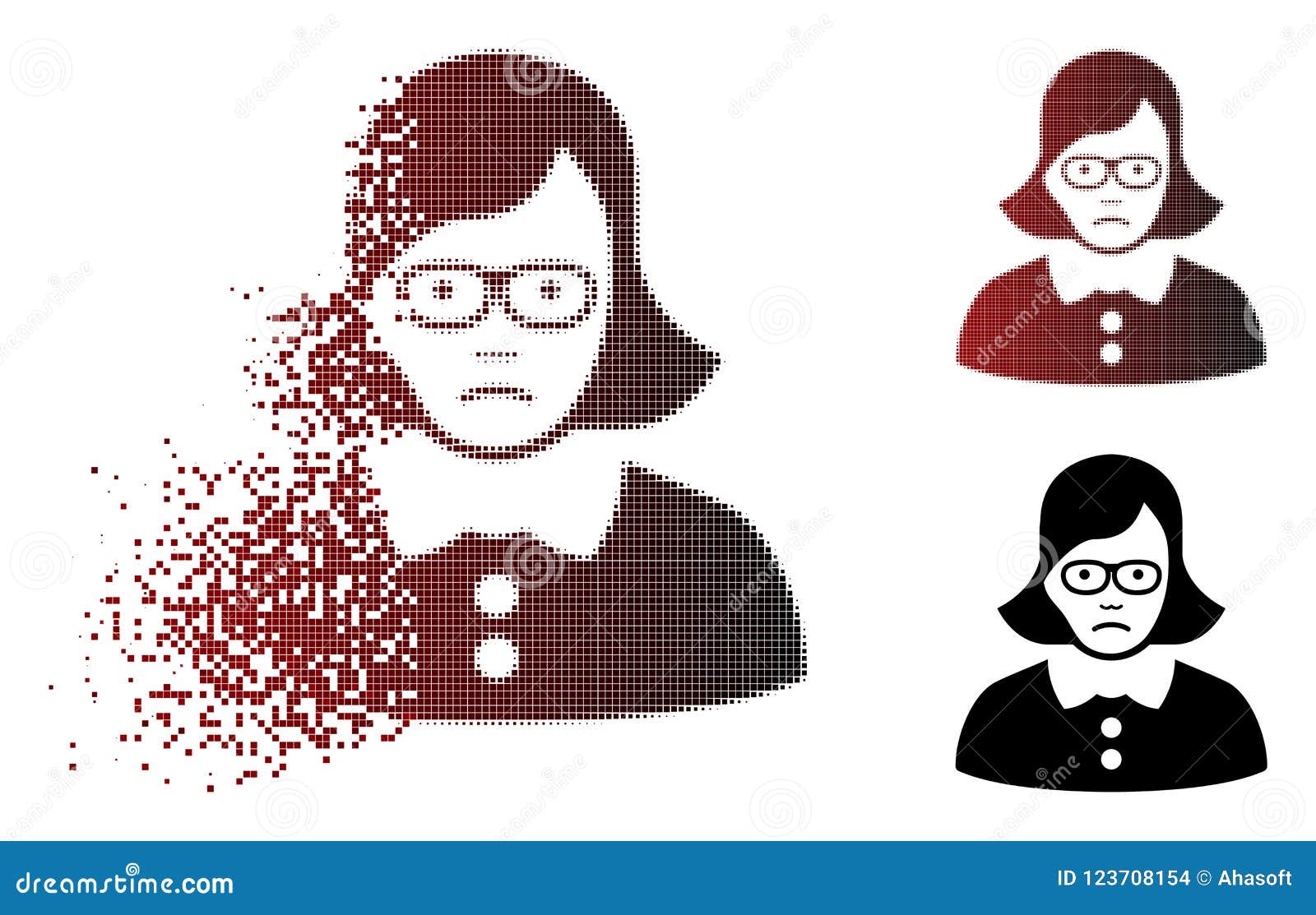 Dolor Destructed Pixel Halftone Teacher Lady Icon Stock Vector ... Dolor Destructed Pixel Halftone Teacher Lady Icon Stock Vector ...